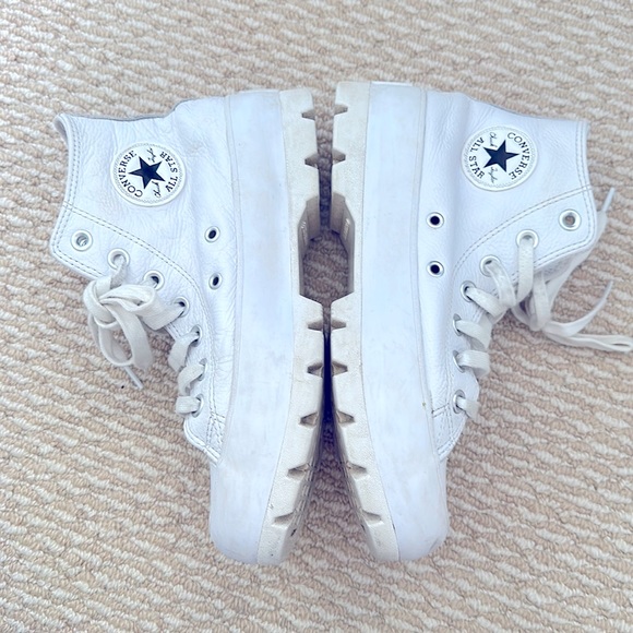 Shoes | White Platform Tread Converse | Poshmark